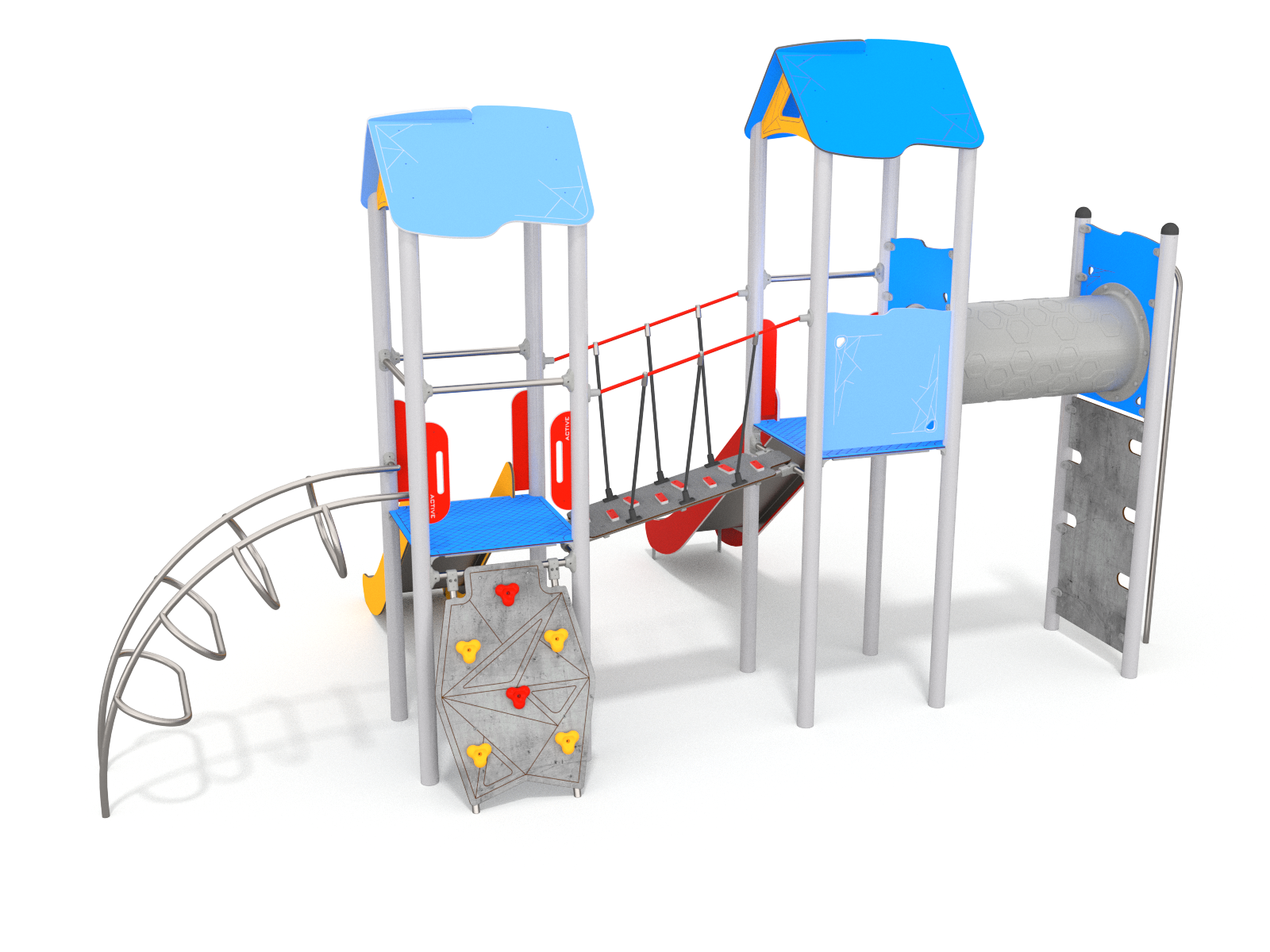 Two-tower playground device