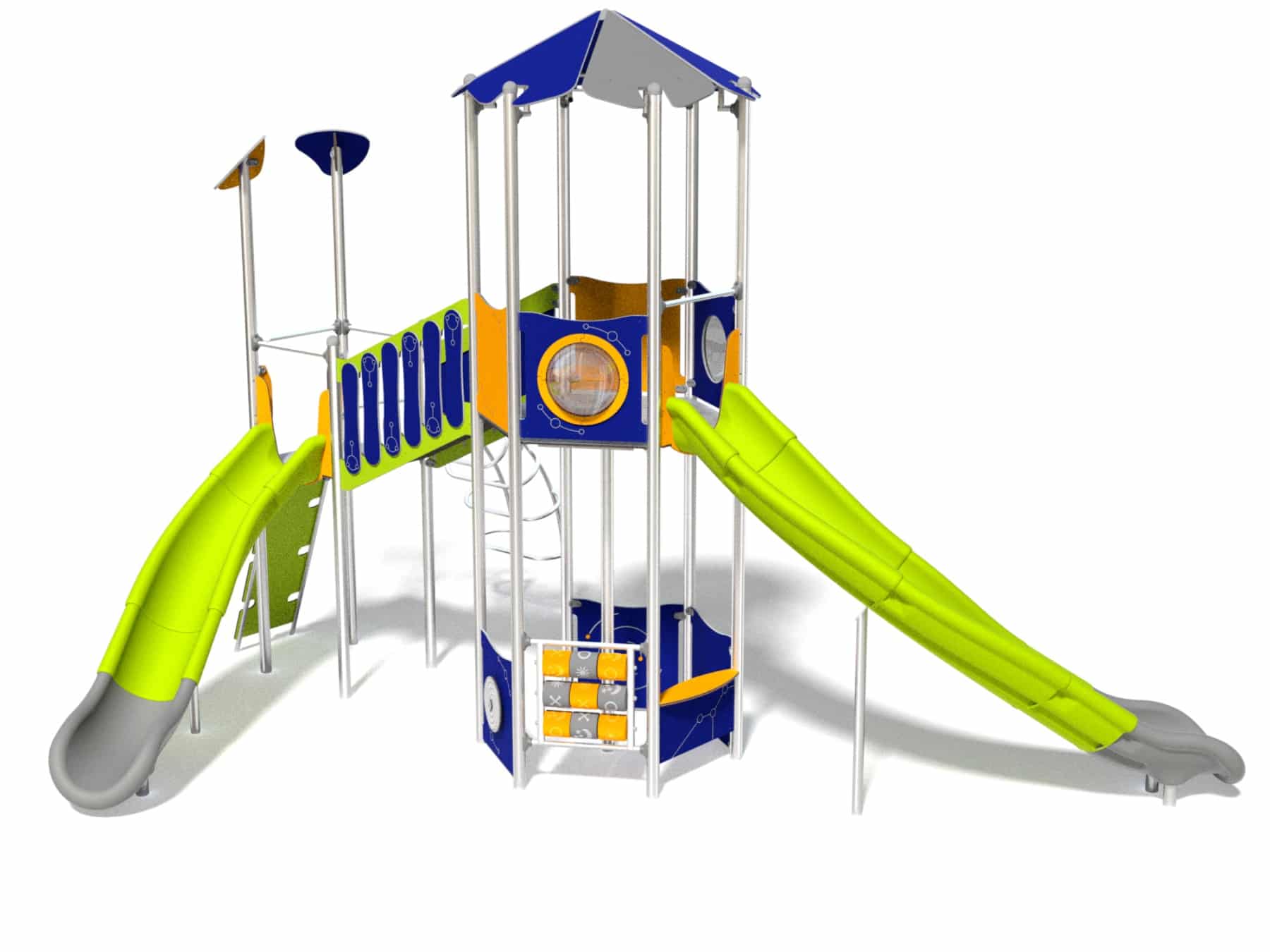 Large tower with slide and bridge for the playground - Buglo.pl